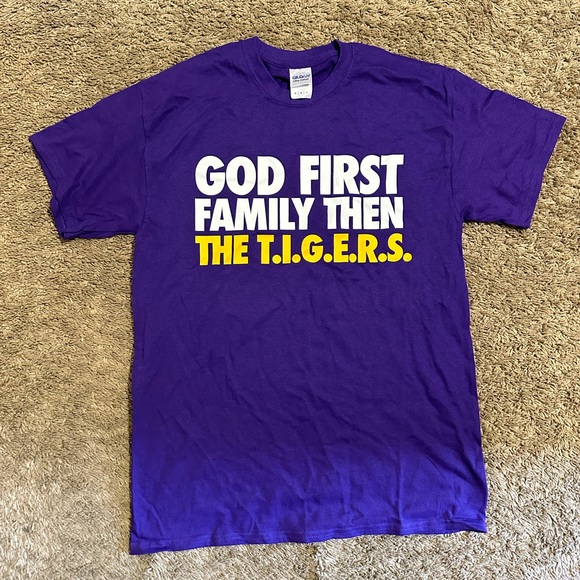 NCAA | Shirts | Vintage Ncaa Lsu Tigers God First Then Family Shirt 0s ...